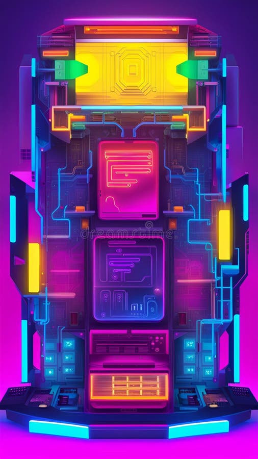 Artificial Intelligence Concept in Neo Colours Illustration AI ...