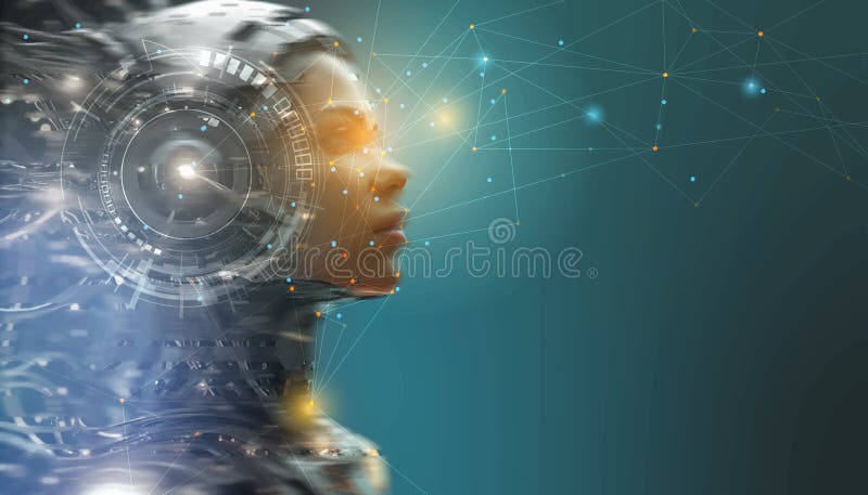 Vector Abstract Modern Technology Futuristic, AI Bot, Artificial Intelligence Concept. Robot and ...