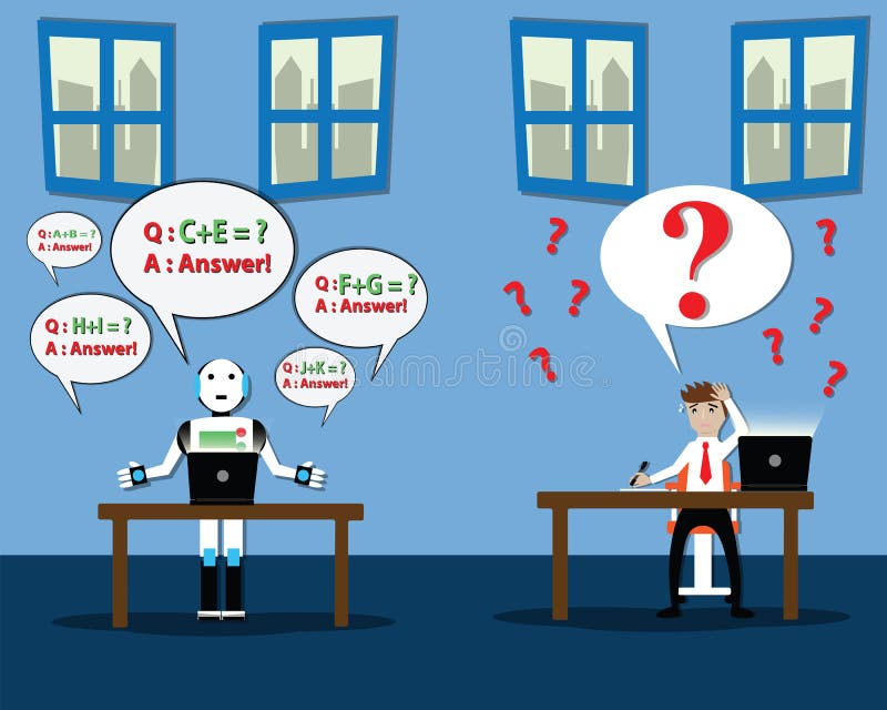 Artificial Intelligence Concept,intelligence Robot Can Callulate Faster ...