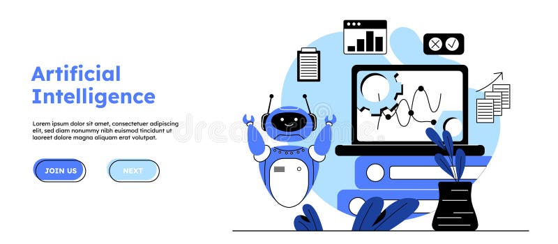 Artificial Intelligence Concept Stock Vector - Illustration of robotic ...