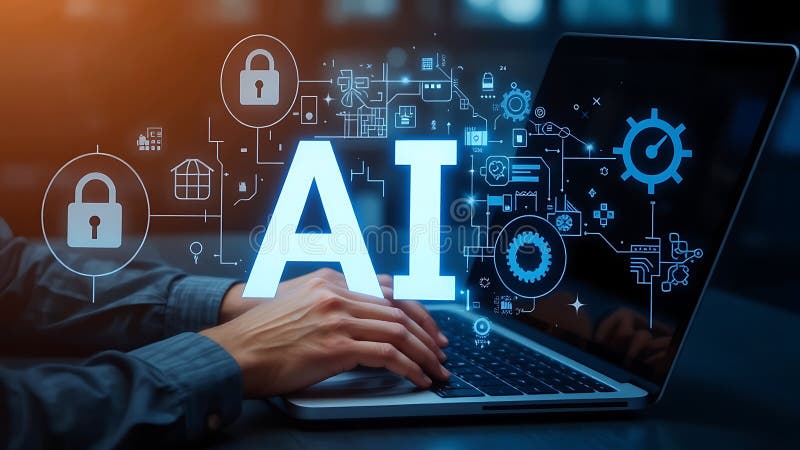 Artificial Intelligence Concept with Secured Data and Futuristic Technological System ...