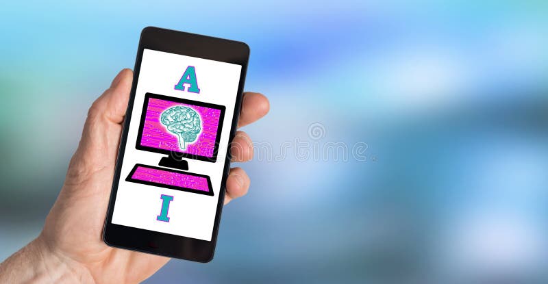 Artificial Intelligence Concept on a Smartphone Stock Image - Image of ...