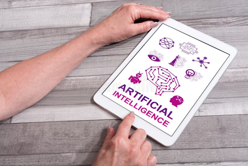 Artificial Intelligence Concept on a Tablet Stock Photo - Image of ...