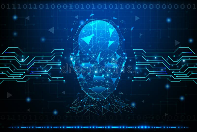 Artificial Intelligence Concept on Abstract Technology Background Stock ...