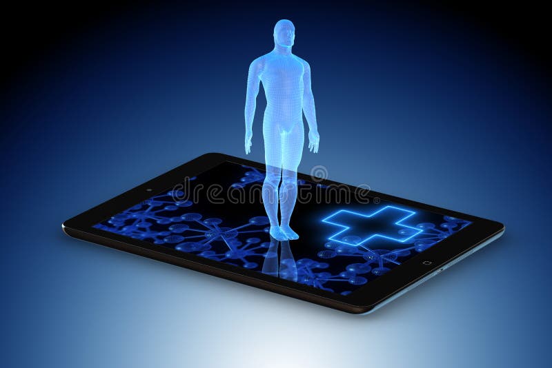 The Artificial Intelligence Concept in Telemedicine Stock Illustration ...