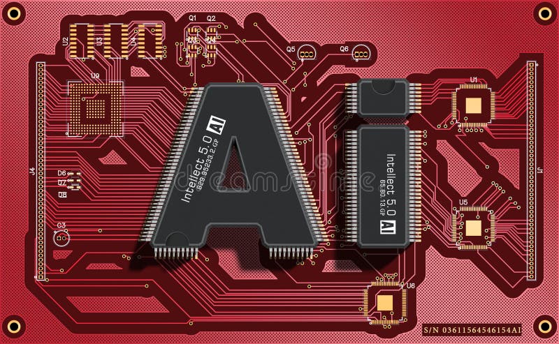 Artificial Intelligence Concept. Stock Illustration - Illustration of ...