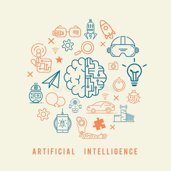 Artificial Intelligence Concept Vector Icon Stock Vector - Illustration ...