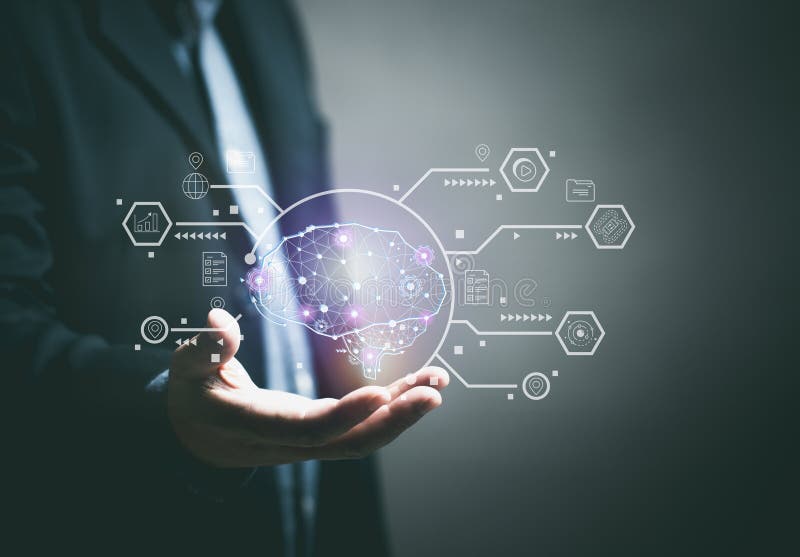 Artificial Intelligence Concepts. User Use AI for Various Operations ...