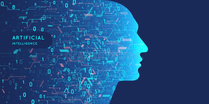 Artificial Intelligence. Conceptual Illustration on the Theme of ...