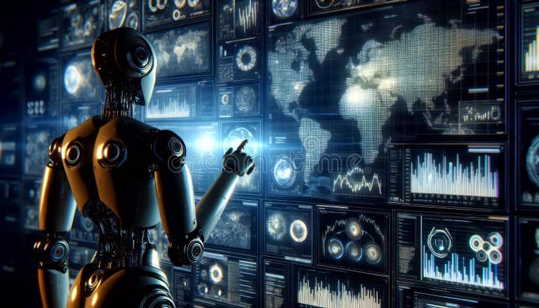 Artificial Intelligence Control Stock Illustration - Illustration of ...