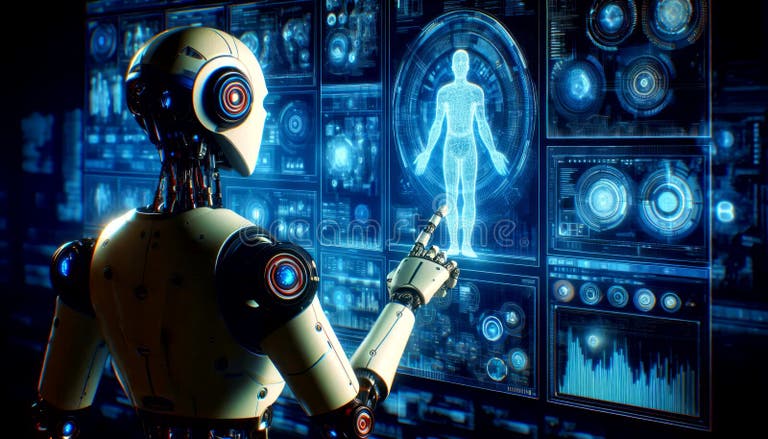 Artificial Intelligence Control Stock Illustration - Illustration of ...