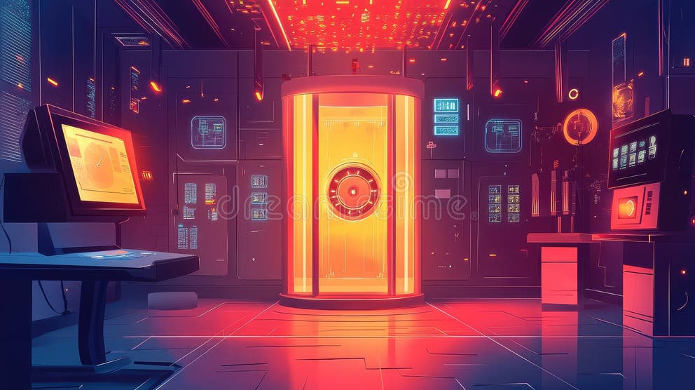 Artificial Intelligence Core Computing in Futuristic Data Center Stock Photo - Image of deep ...