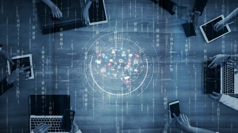 Artificial Intelligence Core with Digital Data Circuit Marrow Stock Footage - Video of agent ...