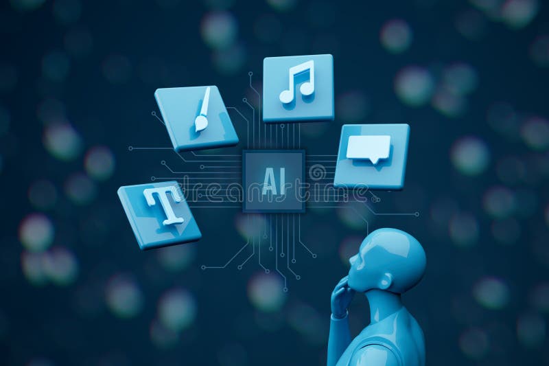 Artificial Intelligence and Creative Services Concept Stock Photo ...