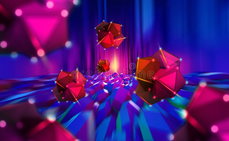 Cyber Stream on Dark Background. Motion Vector Illustration ...