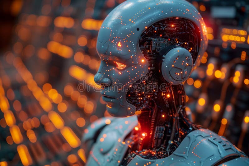 Artificial Intelligence Cyber Technology, Cyborg, Virtual Cyberspace ...