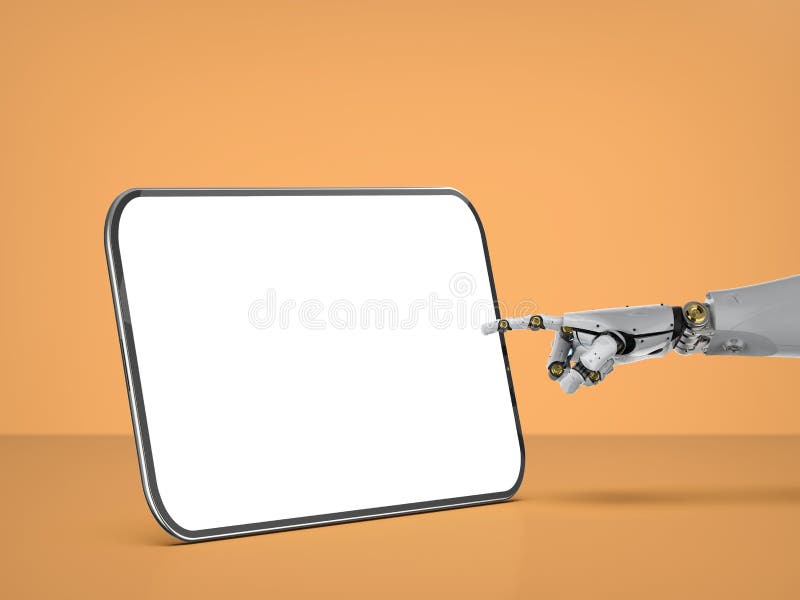 Robot with blank frames stock photo. Image of intelligence - 122528008