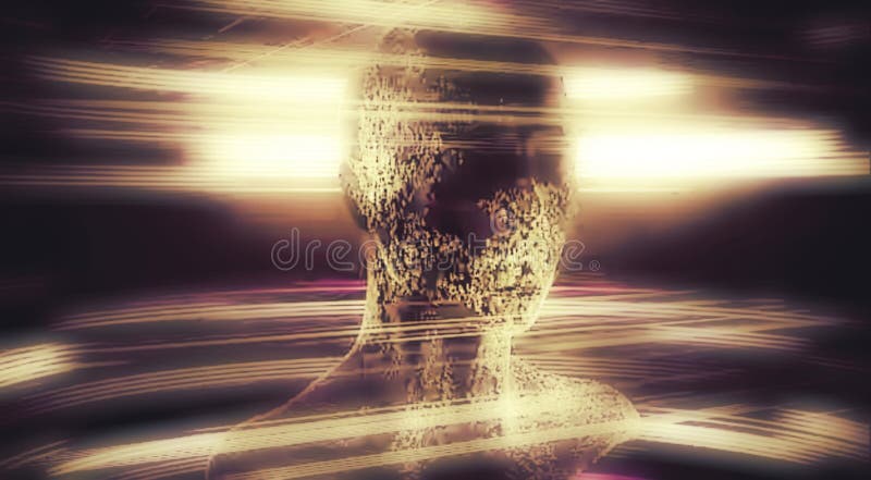 Artificial Intelligence 3D Abstract Gold Quantum Computing Stock ...