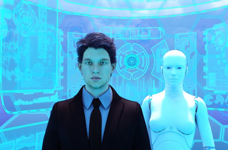 Artificial intelligence stock illustration. Illustration of futuristic ...