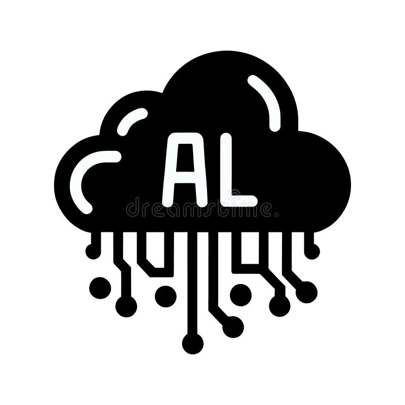 Artificial Intelligence Data Cloud Symbol Icon Isolated Stock Vector - Illustration of expert ...