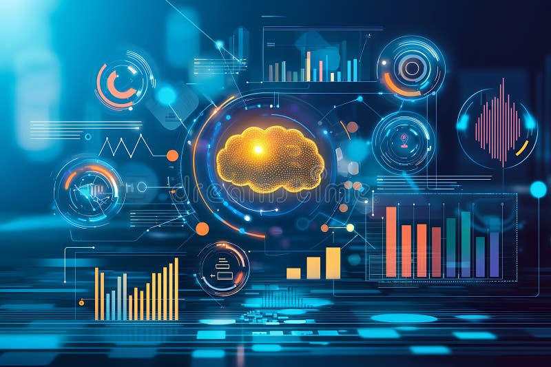 1,356 Artificial Intelligence Data Visualization Network Abstract Futuristic Technology Brain ...