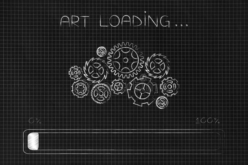 Artificial Intelligence and Deep Learning, Art Loading Text with ...