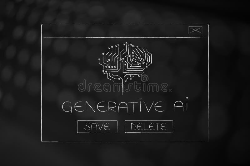 Artificial Intelligence and Deep Learning, Generative AI Pop-up Message ...
