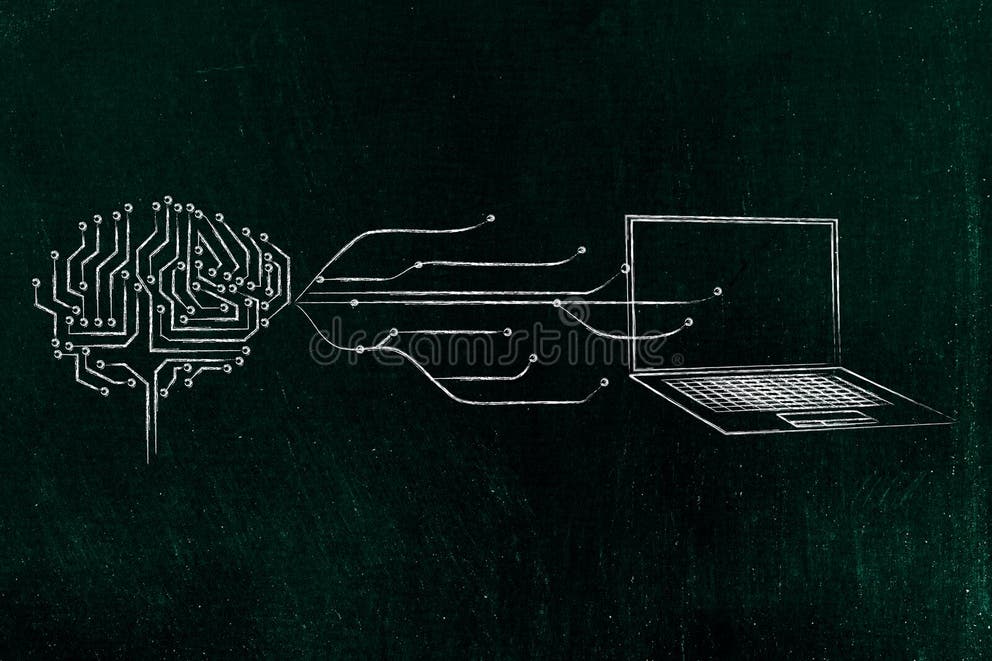 Artificial Intelligence and Deep Learning , Microchip Brain Next To ...