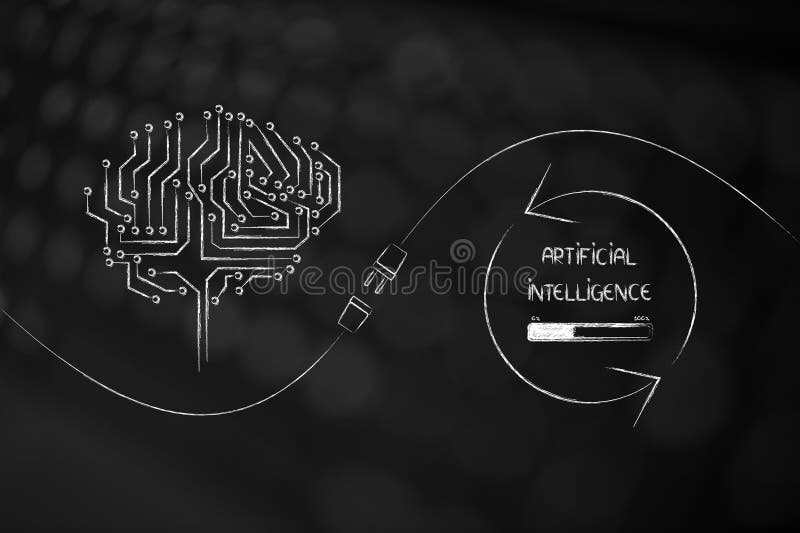 Artificial Intelligence and Deep Learning , Microchip Brain Next To ...