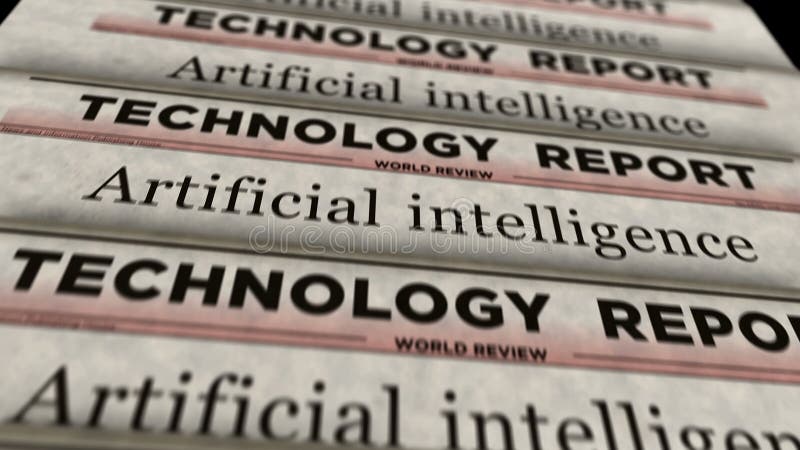 Artificial Intelligence Neural Networks Newspaper Printing Media Stock ...