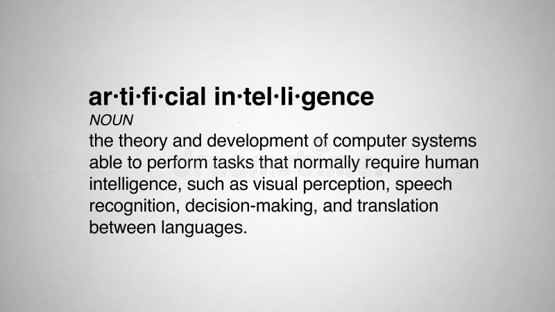 25 Artificial Intelligence Definition Dictionary 2d Animation White ...