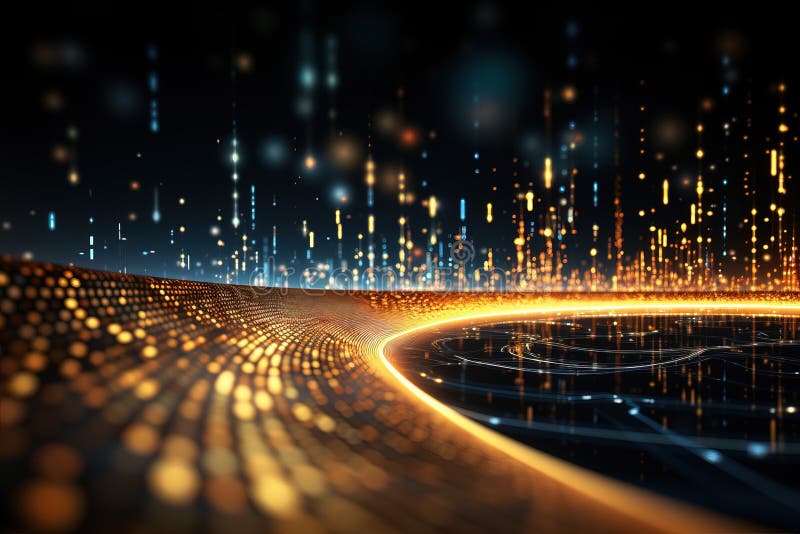 Artificial Intelligence Digital Binary Code Abstract Background Technology Futuristic,generative ...