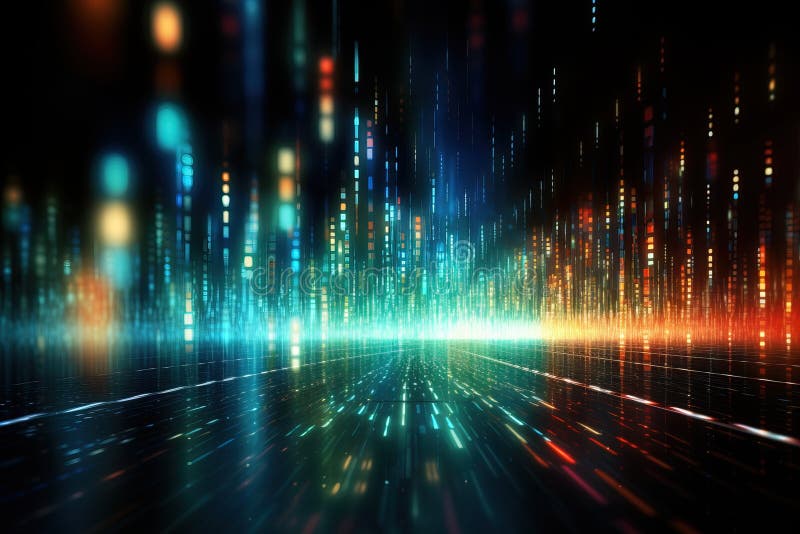 Artificial Intelligence Digital Binary Code Abstract Background Technology Futuristic,generative ...