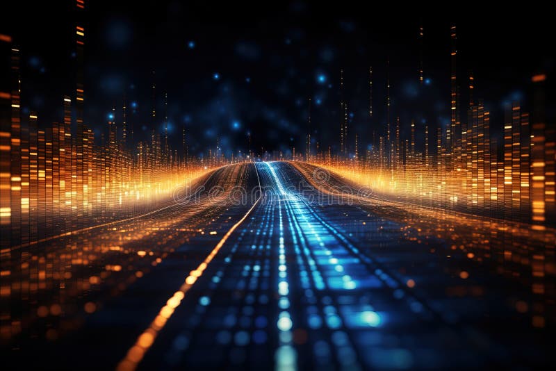 Artificial Intelligence Digital Binary Code Abstract Background Technology Futuristic,generative ...