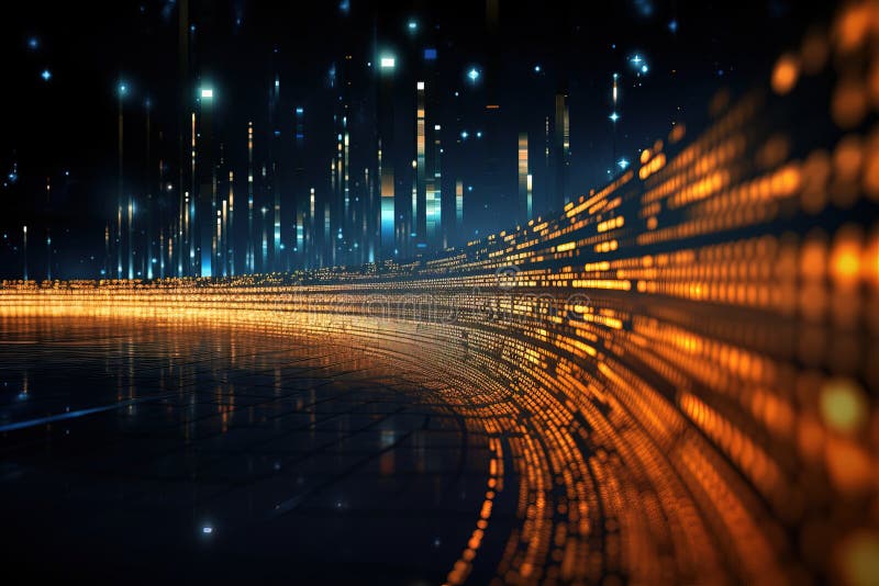 Artificial Intelligence Digital Binary Code Abstract Background Technology Futuristic,generative ...