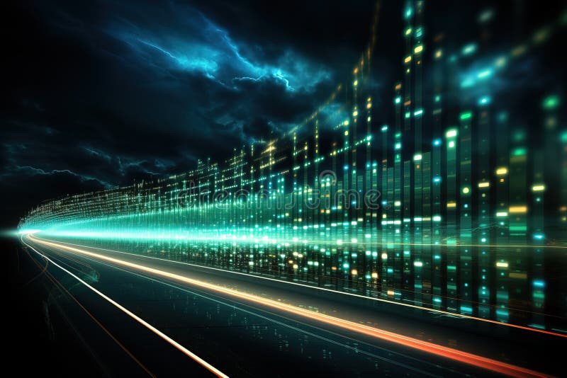 Artificial Intelligence Digital Binary Code Abstract Background Technology Futuristic,generative ...