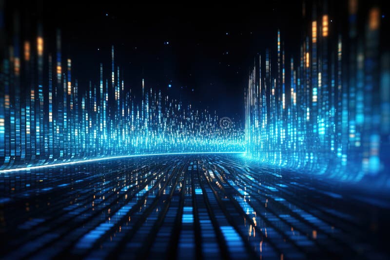 Artificial Intelligence Digital Binary Code Abstract Background Technology Futuristic,generative ...