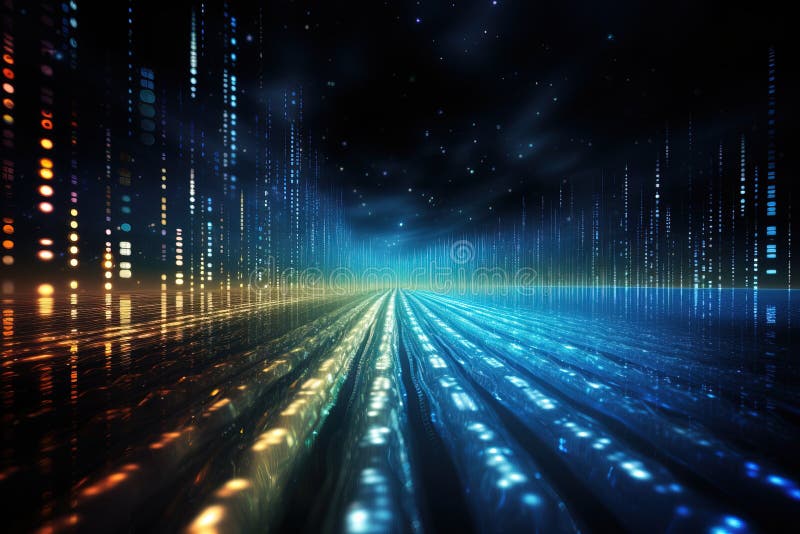 Artificial Intelligence Digital Binary Code Abstract Background ...