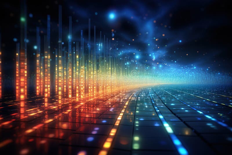 Artificial Intelligence Digital Binary Code Abstract Background Technology Futuristic,generative ...