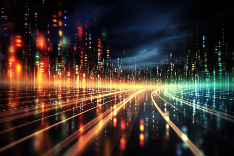 Artificial Intelligence Digital Binary Code Abstract Background ...