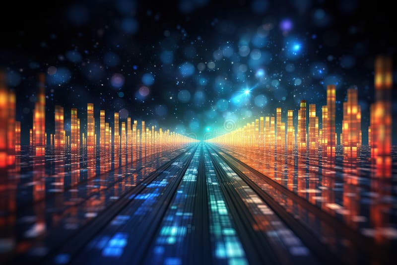 Artificial Intelligence Digital Binary Code Abstract Background Technology Futuristic,generative ...