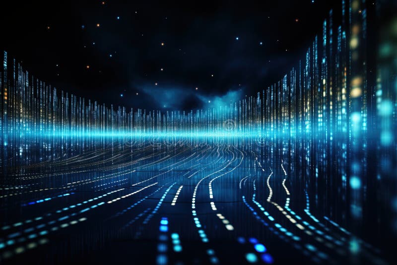 Artificial Intelligence Digital Binary Code Abstract Background Technology Futuristic,generative ...