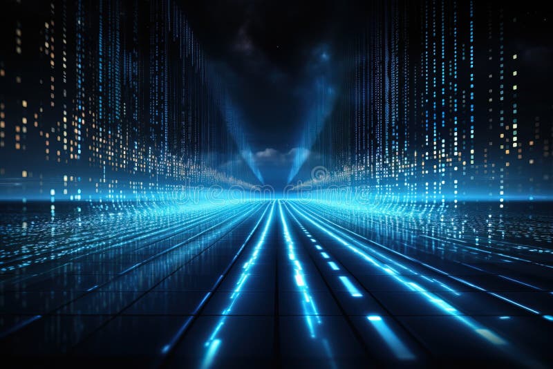 Artificial Intelligence Digital Binary Code Abstract Background Technology Futuristic,generative ...