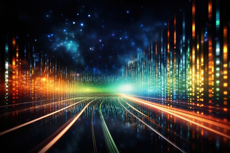 Artificial Intelligence Digital Binary Code Abstract Background Technology Futuristic,generative ...