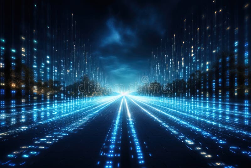 Artificial Intelligence Digital Binary Code Abstract Background Technology Futuristicgenerative