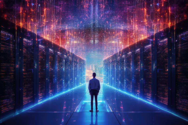 Artificial Intelligence Digital Brain Future Technology on Computer ...