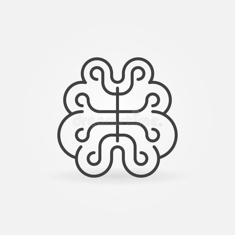 Artificial Intelligence Digital Brain Line Icon - Vector Concept Symbol ...