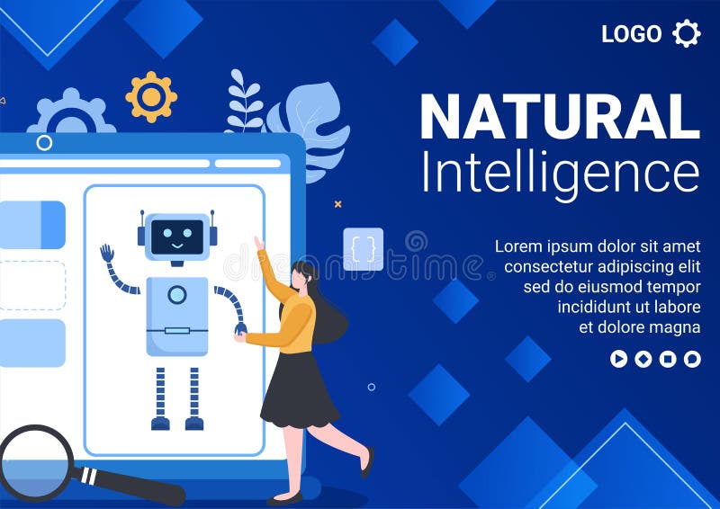 Artificial Intelligence Digital Brain Technology Brochure Template Flat Illustration Editable of ...