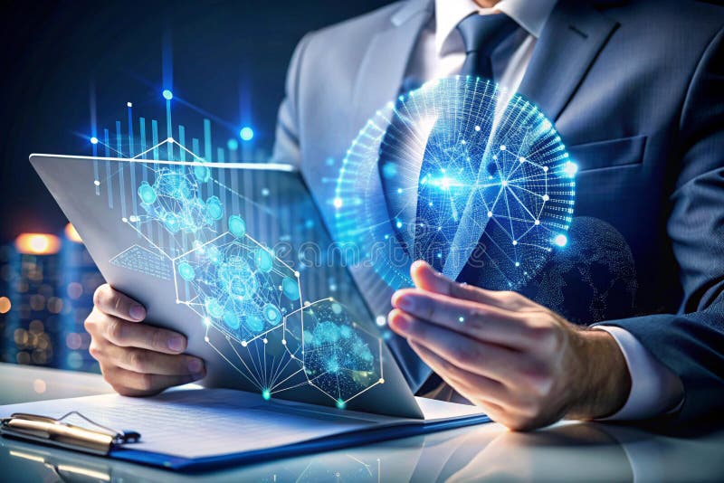 Artificial Intelligence in Document Analysis Stock Illustration ... Artificial Intelligence in Document Analysis Stock Illustration ...