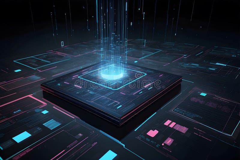 Artificial Intelligence in Document Analysis Stock Illustration ...